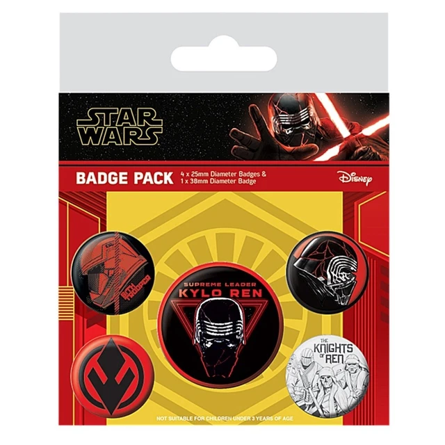 GENUINE STAR WARS The Rise of Skywalker 5 Piece Badge Set Button Badges Kylo Ren £3.25 - PicClick UK