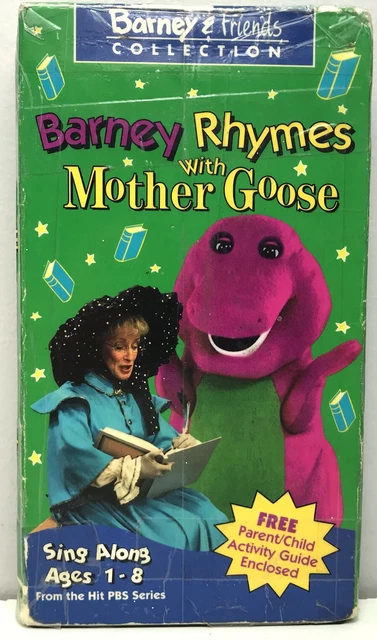 BARNEY & FRIENDS Rhymes Mother Goose VHS Video Tape Sing Along Songs ...