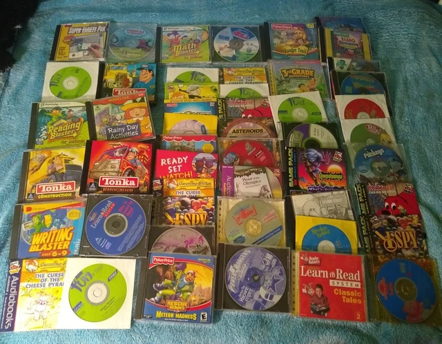 HUGE LOT VINTAGE Kids PC/DVD Learning Games Windows 95/98/3.1 90s-early ...