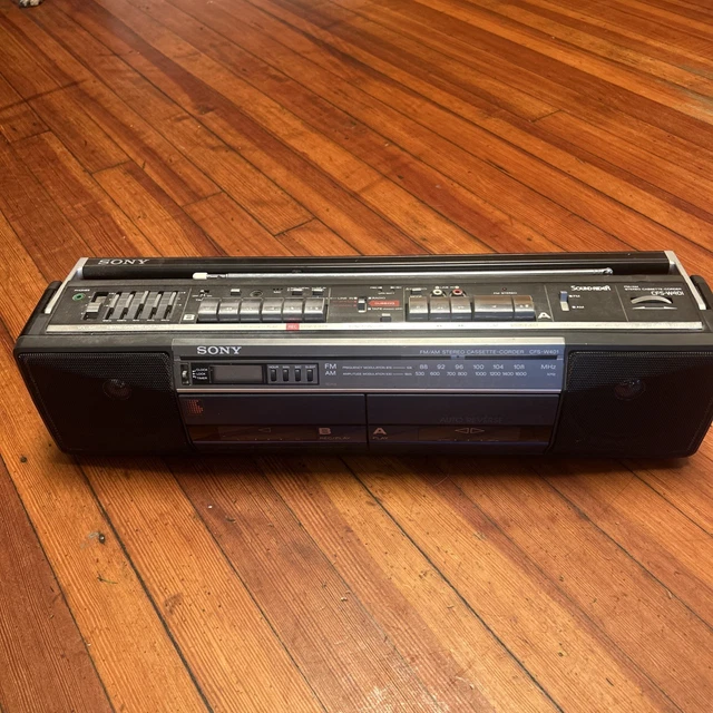 VINTAGE SONY BOOMBOX CFS-W401 Dual Cassette Deck 1987 Untested £28.61 ...