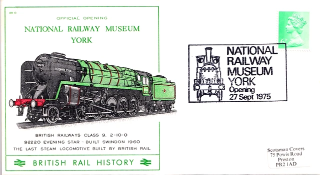 BRITISH RAIL HISTORY Cover - National Railway Museum, York Opening Day ...