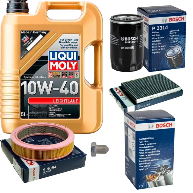 BOSCH INSPECTION SET 5 LIQUI MOLY Bon Fonctionnement 10W-40 pour Seat Ibiza II EUR 104,96 ...