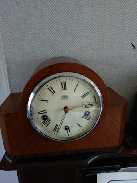 SMITHS ENFIELD WESTMINSTER Chime 8 Day Mantle Clock Key& Instructions V ...