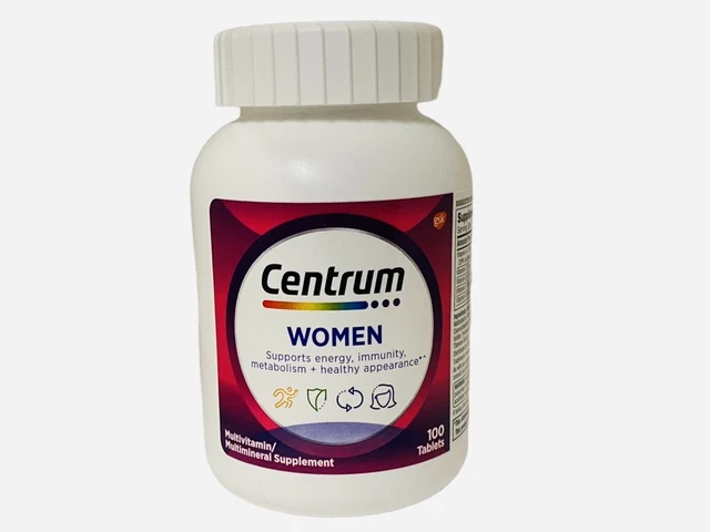 CENTRUM WOMEN DAILY Multivitamin/Multimineral Supplement 100 Tablets ...