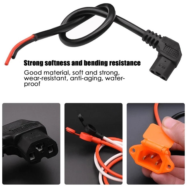 BATTERY CONNECTOR PLUG Charging Socket Scooter Bike Parts with 12AWG ...