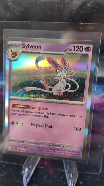 SYLVEON HOLO #040/131 Prismatic Evolutions Pokemon Card Freshly Opened ...