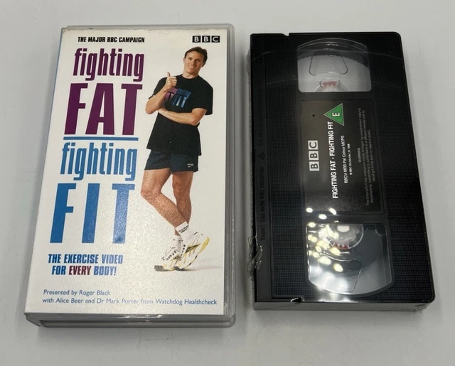 BBC VHS VIDEO Fighting Fat Fighting Fit Roger Black Alice Beer Mark ...