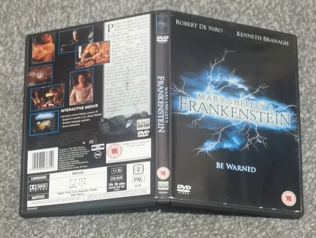 MARY SHELLEY'S FRANKENSTEIN Dvd Horror Film Movie Robert De Niro ...