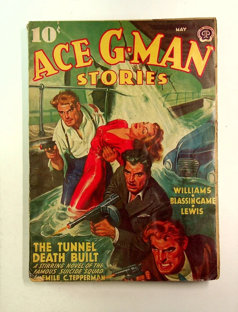 ACE G-MAN STORIES Pulp May 1941 Vol. 8 #3 GD- 1.8 TRIMMED £47.25 ...