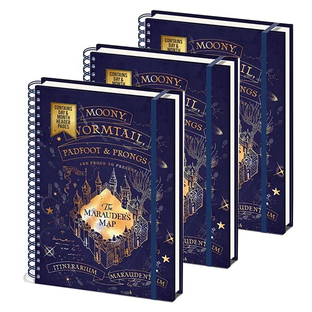 3X WIZARDING WORLD Harry Potter Character Marauders Map A4 Wiro ...