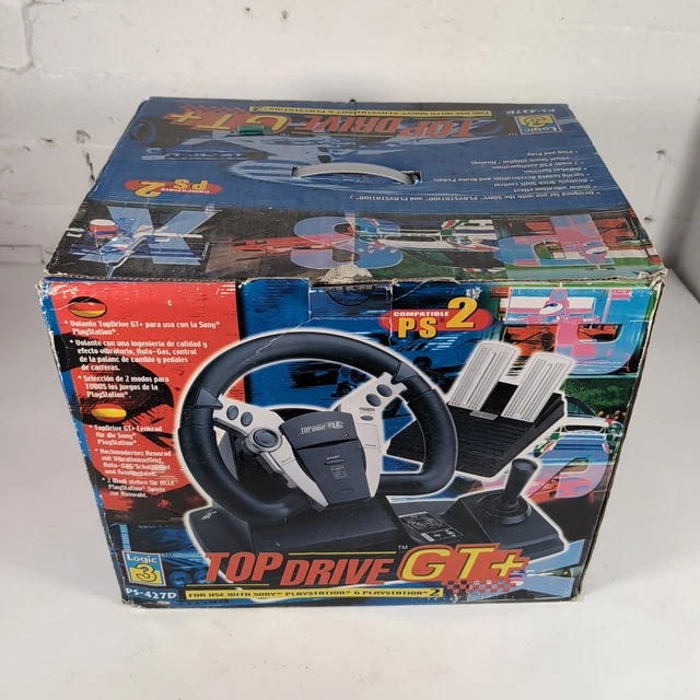 TOP DRIVE GT+ Steering Wheel & Pedals for Playstation PS1 & PS2 Boxed £ ...
