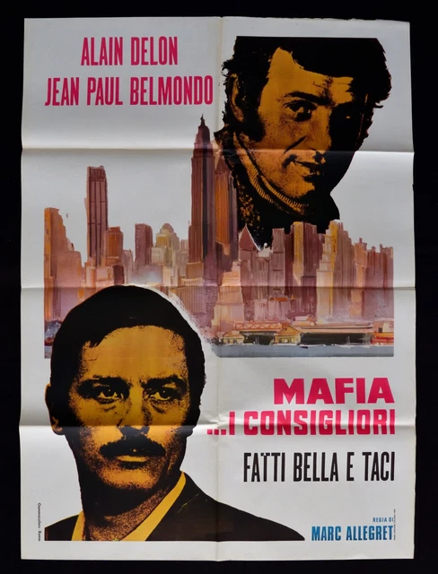 MANIFESTO MAFIA ALAIN delon jean paul belmondo fatti bella e taci A204 ...