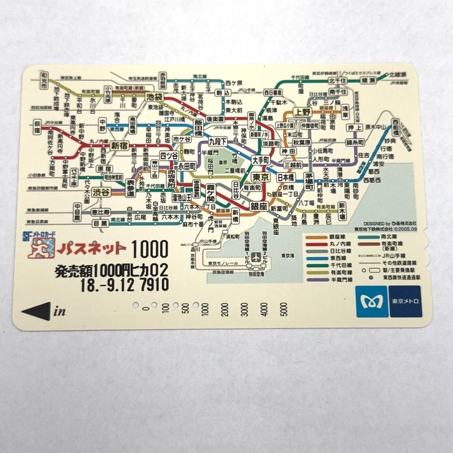 TOKYO METRO ROUTE Map Telephone Cards japanese NTT Vintage £23.27 ...