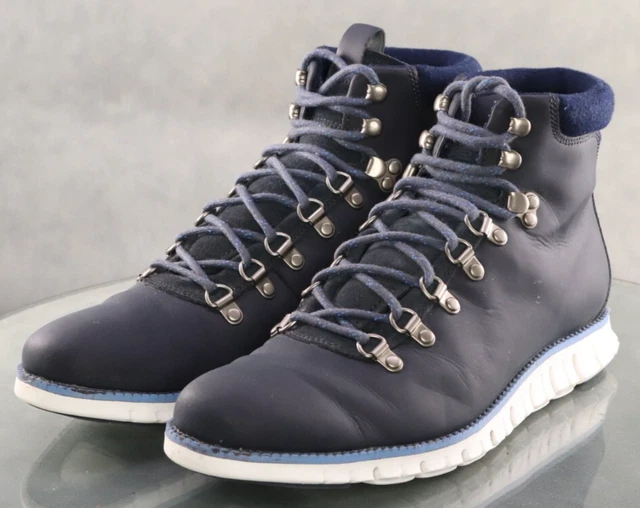COLE HAAN ZERO Grand $160 Men's Hiker Boots Size 9 Leather Blue C31399 ...
