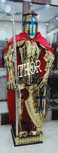 MEDIEVAL RUST FREE Stainless Steel Knight Suit Of Armor Templar Full ...