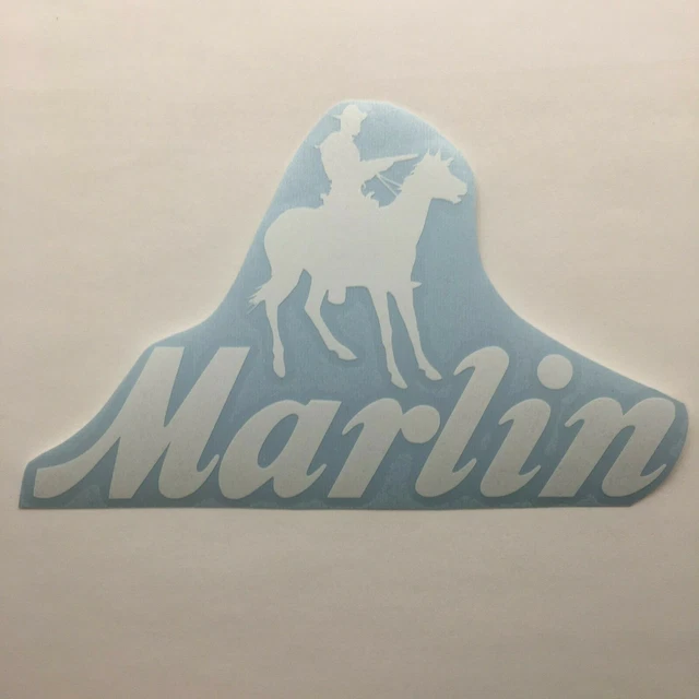 MARLIN LOGO DIE Cut Vinyl Sticker Decal Patriotic Gun USA America ...