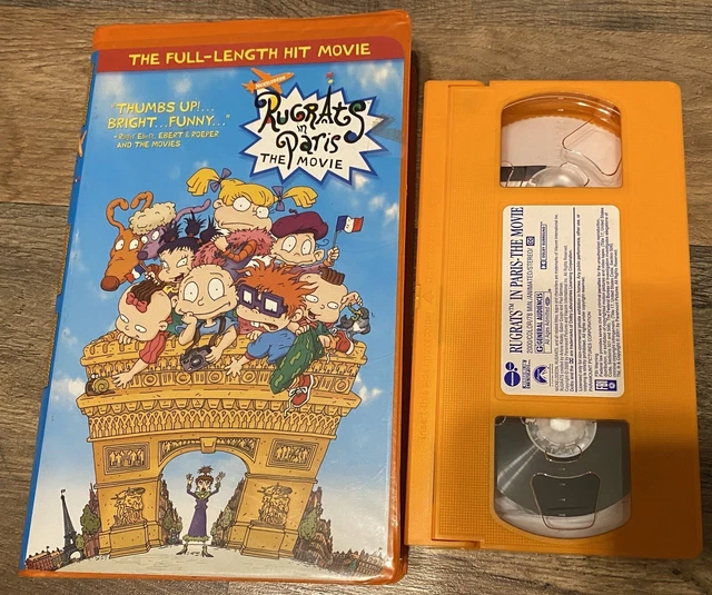 RUGRATS IN PARIS The Movie VHS 2001 Nickelodeon Orange Tape Clamshell ...