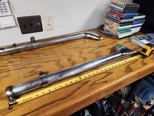 28'' FISHTAIL MUFFLERS Harley Metric Panhead EVO Shovelhead Chopper ...