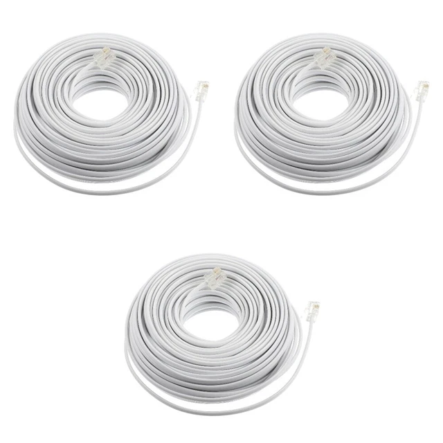 3 PCS TELEPHONE Connecting Line Landline Cord Extension Wire £32.48 ...