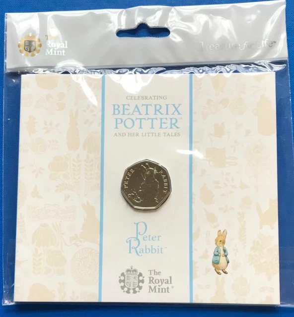 2018 BEATRIX POTTER/PETER rabbit 50p official royal mint bu 50p coin ...