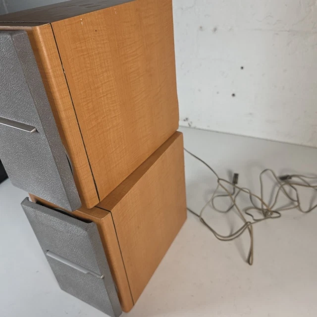 SONY SS-CM100 COMPACT Bookshelf Stereo Speakers Pair Wooden Finish ...