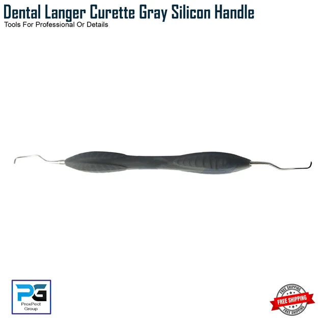 DENTAL LANGER CURETTE Silicon Coated Handle Universal Periodontal ...
