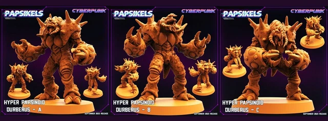 3D PRINTED PAPSIKELS September 2023 Cyberpunk Hyper Papsinoid Durberus ...