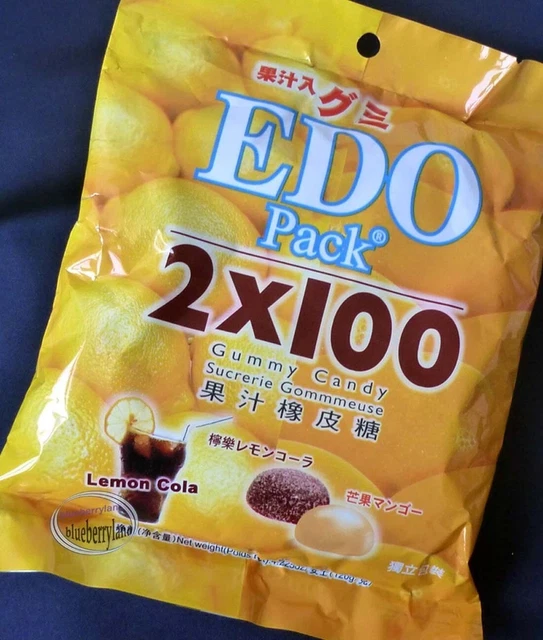 EDO GUMMY CANDY Lemon Cola & Mango Flavour sweet candies snacks kids ...
