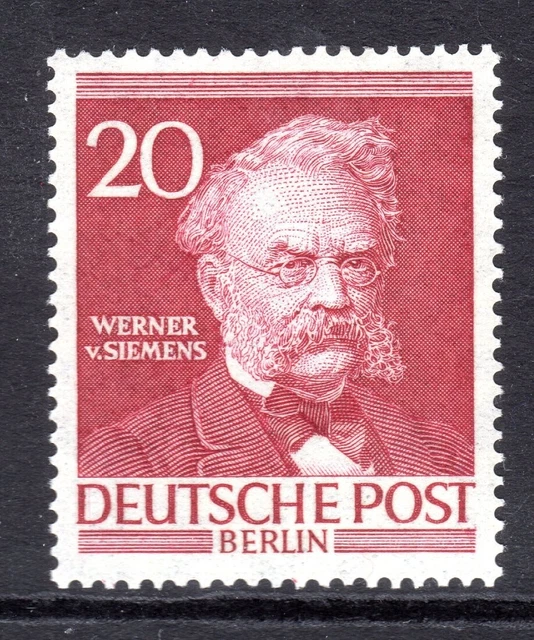 Allemagne Berlin Scott 9n 90 Vf Mnh 1952 20 Pièces Werner Von Siemens