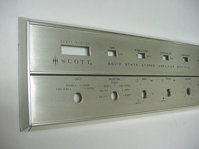 SCOTT LK-60 STEREOMASTER Transistor Amplifier Faceplate Front Panel (Km ...