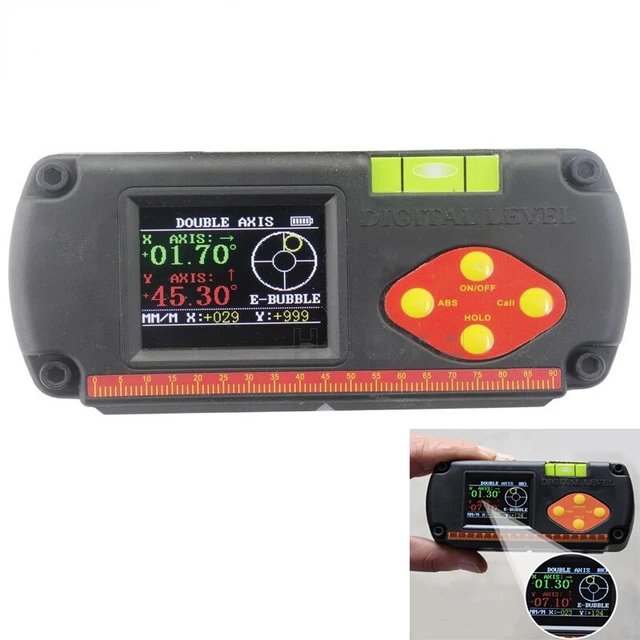 DIGITAL PROTRACTOR INCLINOMETER Dual Axis Level Measure Box Angle Ruler ...