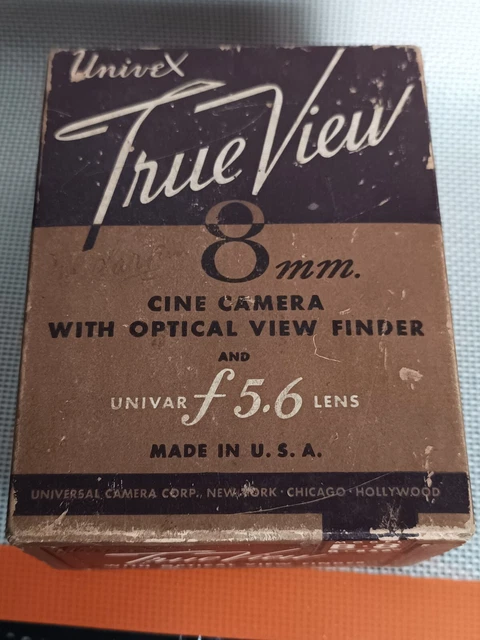 RARE 1939 UNIVEX B8 Cine Camera w/ Viewfinder in Original Box, Plus ...