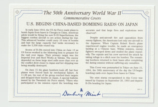 15/6/1994 JAPAN FDC - WWII - U.S. Begins China-Based Bombing Raids on ...