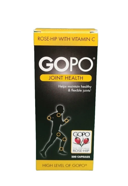 GOPO JOINT HEALTH Rose-hip with Vitamin C (200 Capsules) Healthy Joints ...