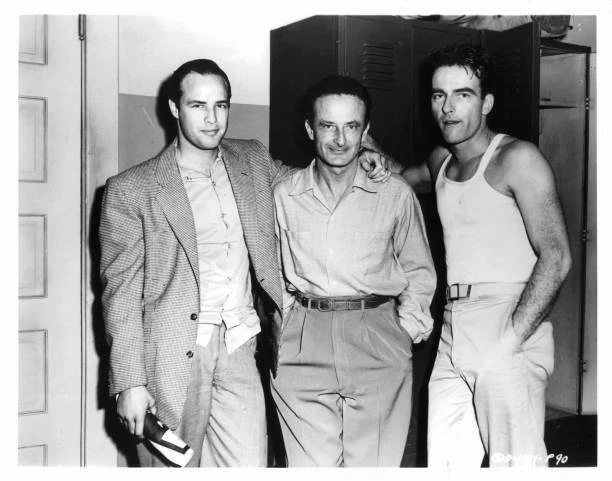MARLON BRANDO VISITS Fred Zinnemann and Montgomery Clift for the f- Old ...