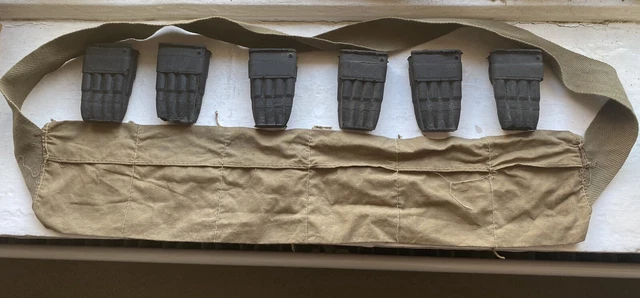 WW2 US ARMY Bandolier with Garand Rubber Clips used in Band of Brothers ...