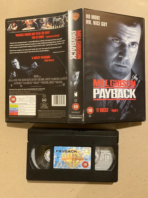 PAYBACK MEL Gibson BIG CASE VHS Video Ex Rental £4.00 - PicClick UK