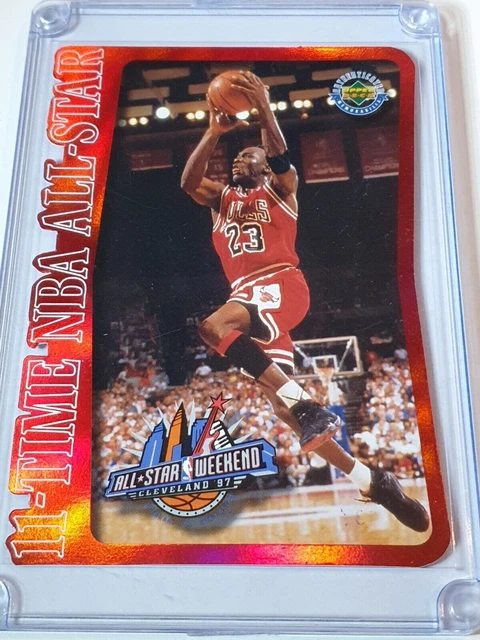1997 UPPER DECK Michael Jordan /5000 Jumbo Die-Cut 11 Time NBA All Star ...