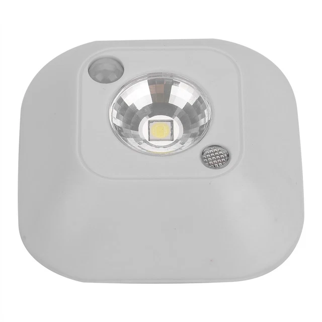 WHITE LED MINI Wireless Infrared Motion Sensor Night Light Battery ...