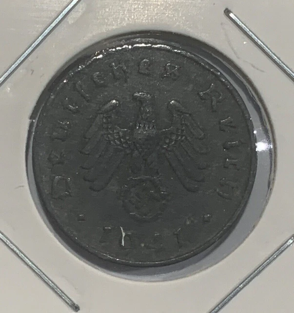 1941-A GERMANY - Third Reich 10 Reichspfennig Nazi Swastika Coin EUR 7 ...