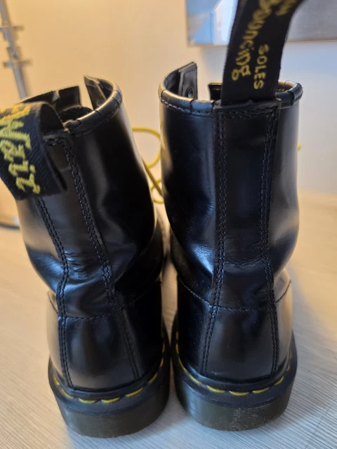 DR MARTENS 1460 Pascal Black Leather Boots UK 8 Unisex Festival Classic ...