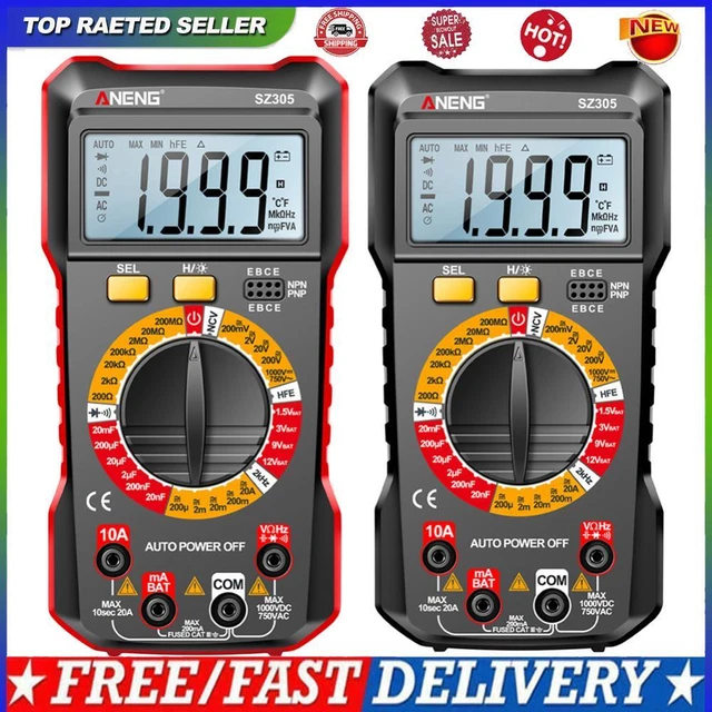 NCV MULTIMETER VOLTAGE Detector Digital Multimeter Large Screen ...