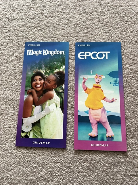 2 X WALT Disney World Park Orlando Maps 2024 - Magic Kingdom & EPCOT £1 ...