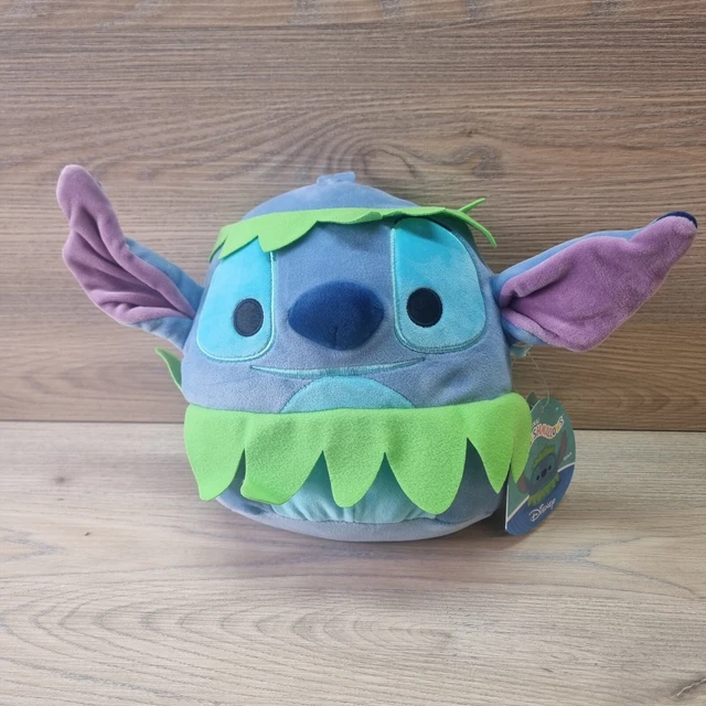 GONNA HULA STITCH Squishmallow Disney 8" peluche e punto raro nuovo con ...
