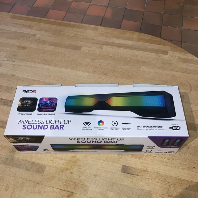 RED5 WIRELESS LIGHT Up Sound Bar - Opened but never used/set-up £16.31 ...