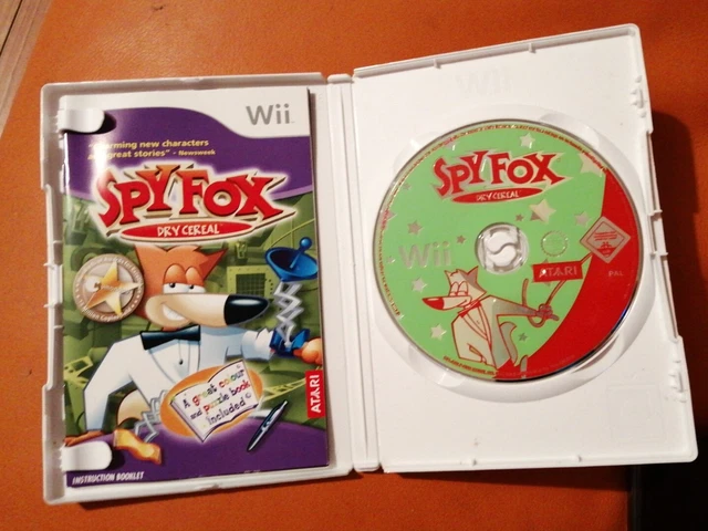 SPYFOX DRY CEREAL ( Spy Fox) Nintendo Wii 100% complete ATARI PAL ...