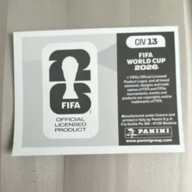 PANINI FIFA WORLD Cup 2026 Côte d’Ivoire Team Photo Sticker CIV13 We ...