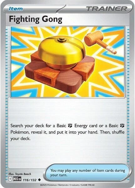 FIGHTING GONG 116/132 ME01: Mega Evolution Pokemon Card NM $3.99 ...