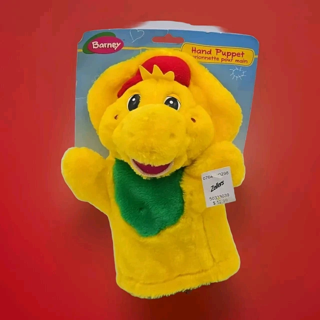 VINTAGE BARNEY FRIENDS BJ Plush Hand Puppet Stuffed Yellow Dinosaur Toy ...