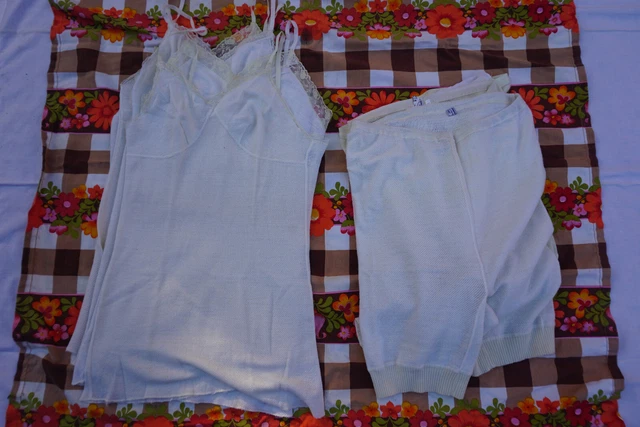 6 X RETRO Damen Unterwäsche Hemd + Hose Gr. 44 46 60er 70er Awoba ...